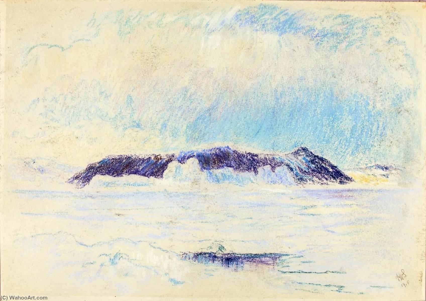 Commander Reproductions D'art Icebergs de l`île Herbert, 1915 de Frank ...
