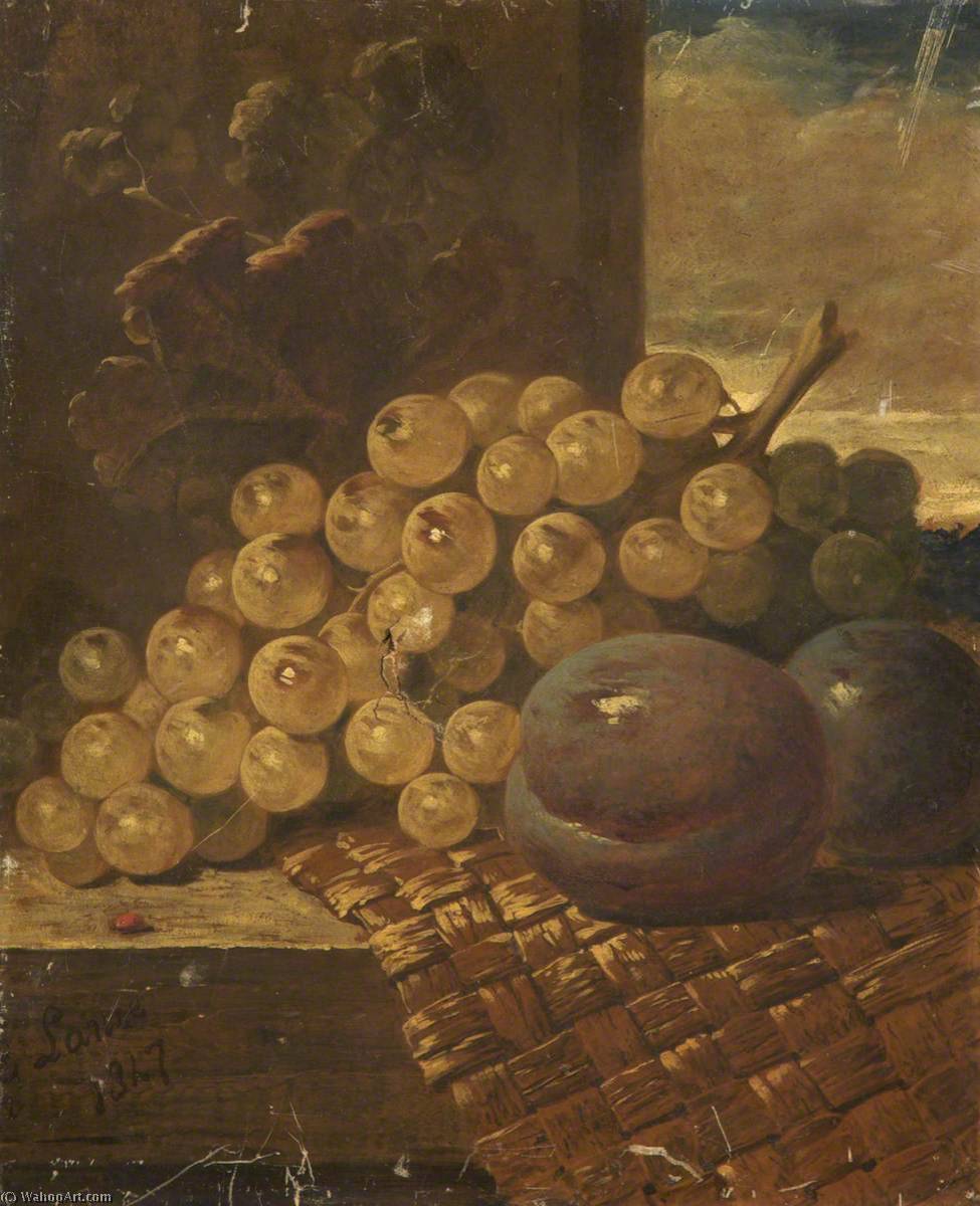 Reproductions D'art De Musée Still Life with Fruit, 1855 de George ...