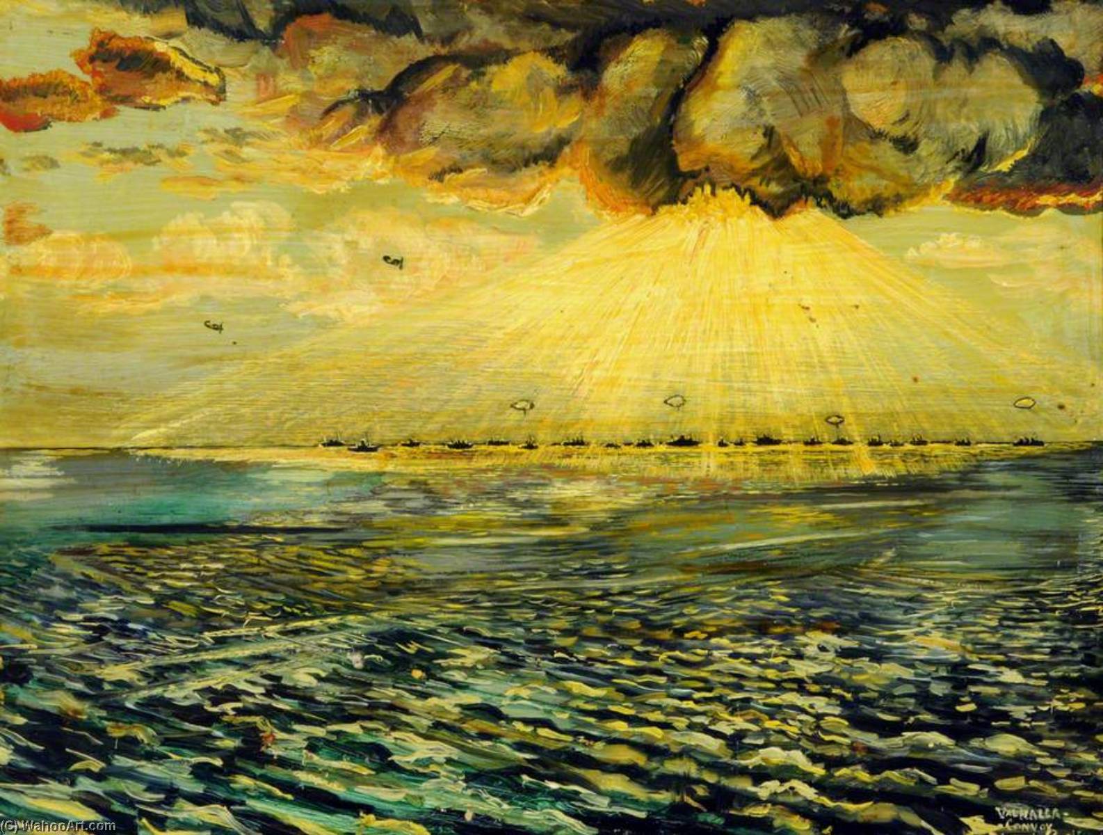 Obtenir Reproductions De Peintures Valhalla, Convoyage en mer, 1942 de ...