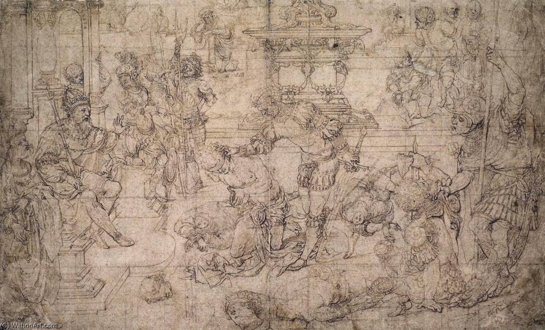 Reproductions D'art Le martyre de St Cyriacus et ses compagnons, 1520 ...