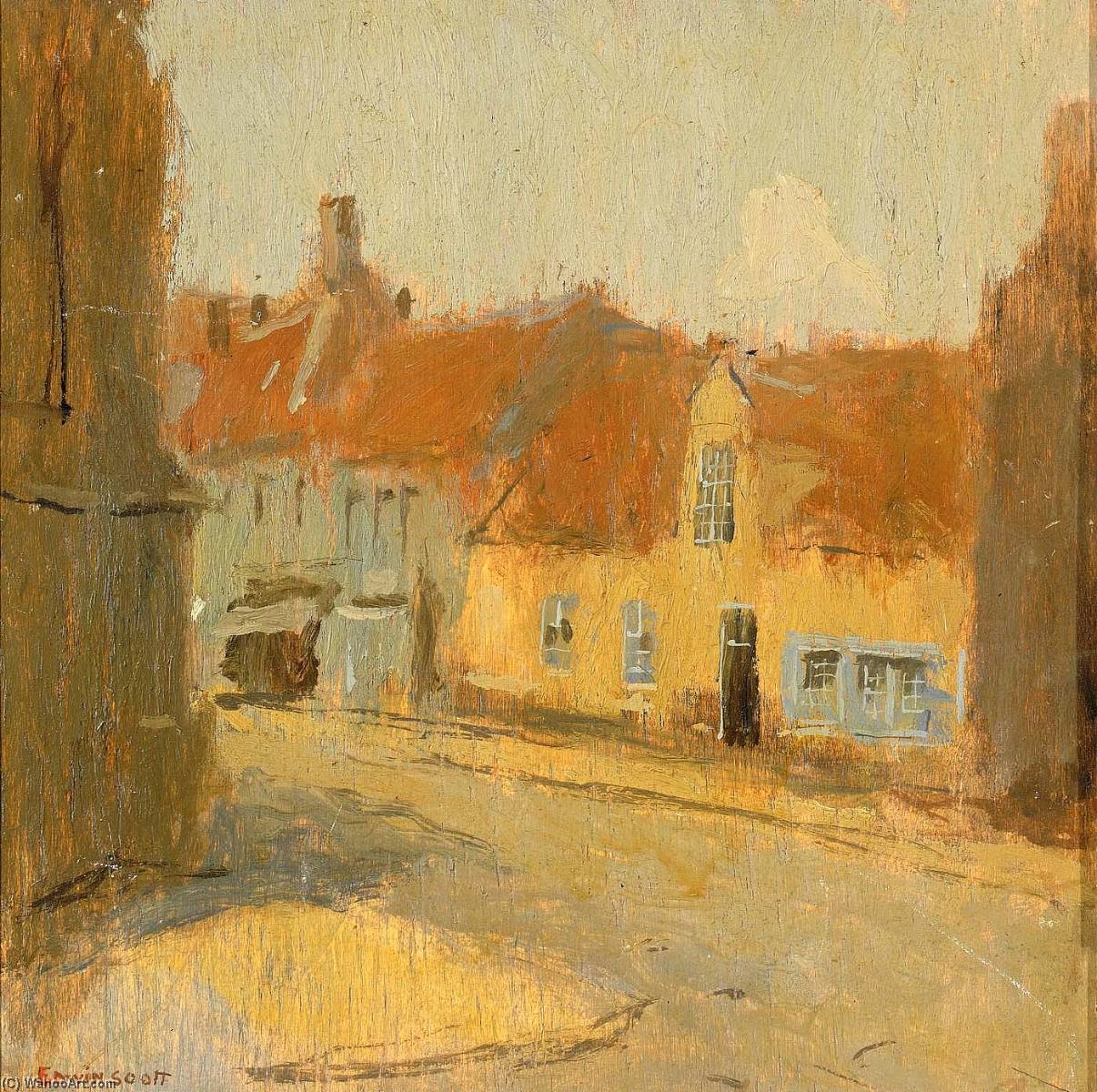 Reproductions D'art Rue de Village de Frank Edwin Scott (1863-1929 ...