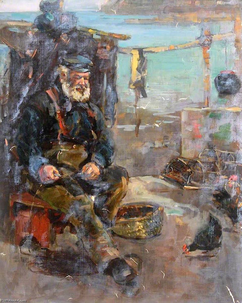 Achat Réplique De Peinture Pêcheur et poules de William Henry Charlton ...