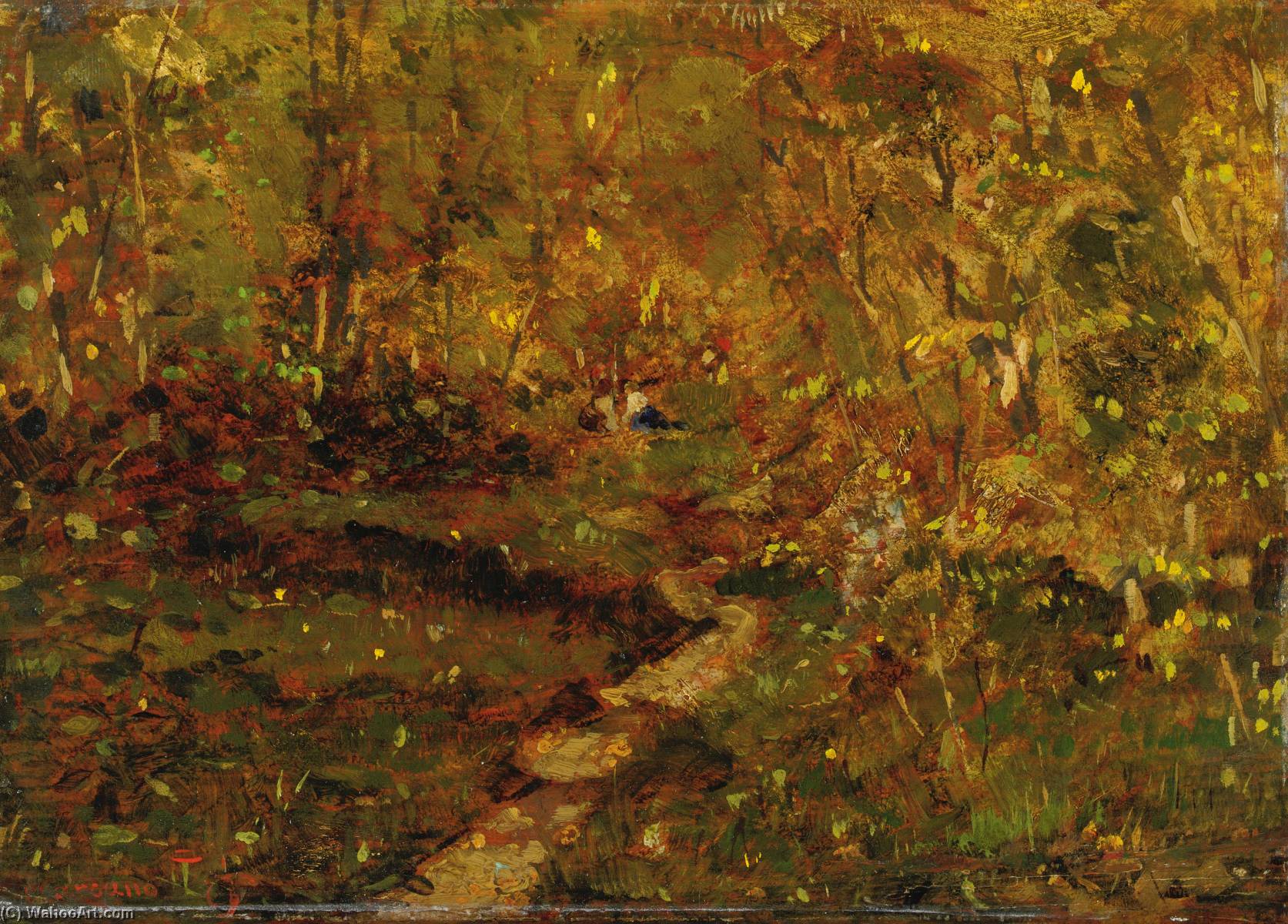 Commander Reproductions D'art Nel bosco de Filippo Carcano (1840-1914 ...