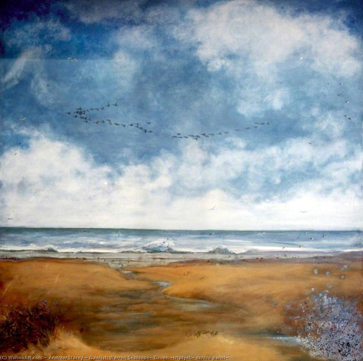 Reproductions D'art De Musée Dawlish Warren Seascape, Devon (triptych ...